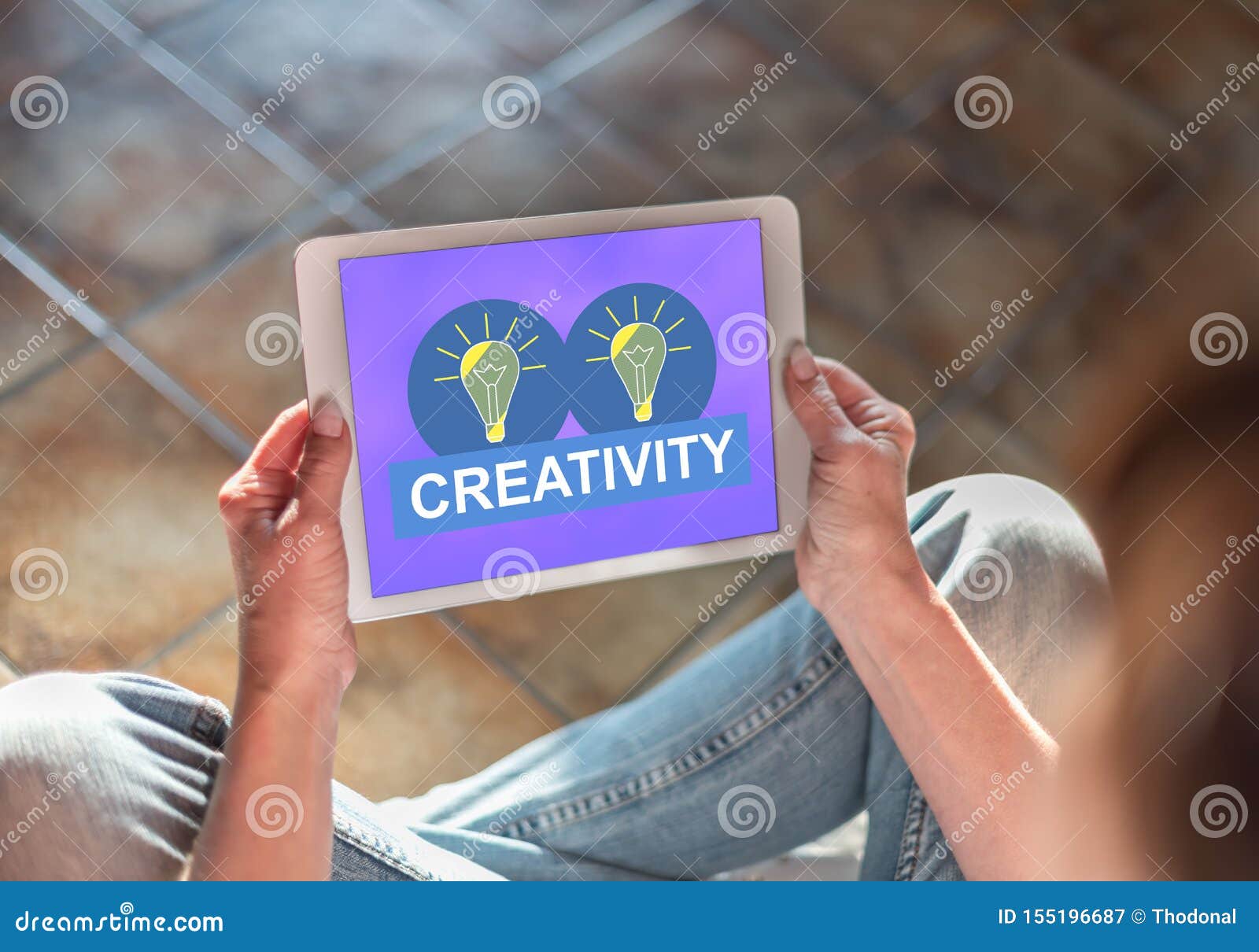 Creativity Concept on a Tablet Stock Image - Image of thinking, science ...