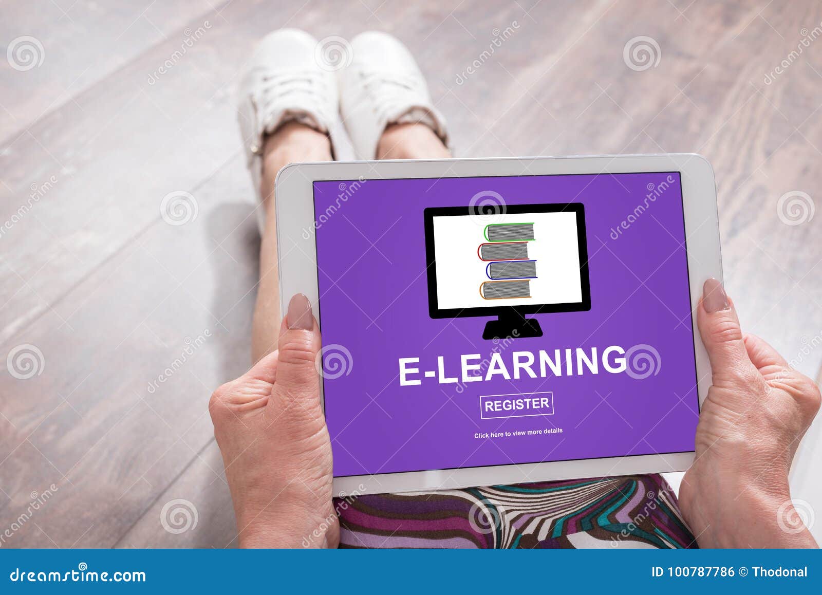 E-learning Concept on a Tablet Stock Photo - Image of learning ...