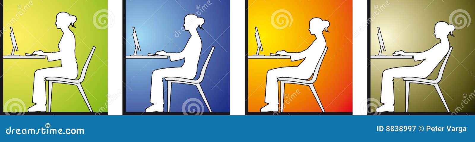 Slacking At Work Vector Cartoon Illustration | CartoonDealer.com #146474495