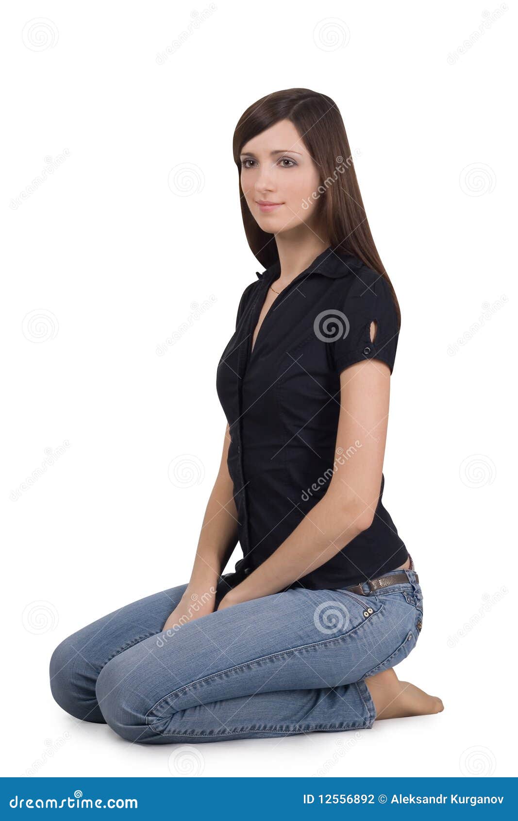 Woman sitting on her knees stock photo. Image of glamour - 12556892 Woman sitting on her knees stock photo. Image of glamour - 12556892