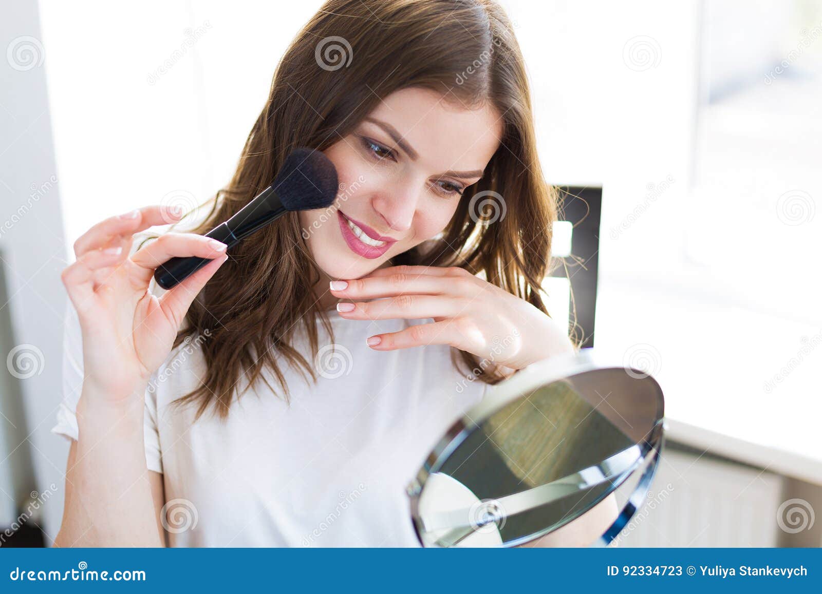 Woman Sitting by the Mirror Stock Image - Image of artist, long: 92334723