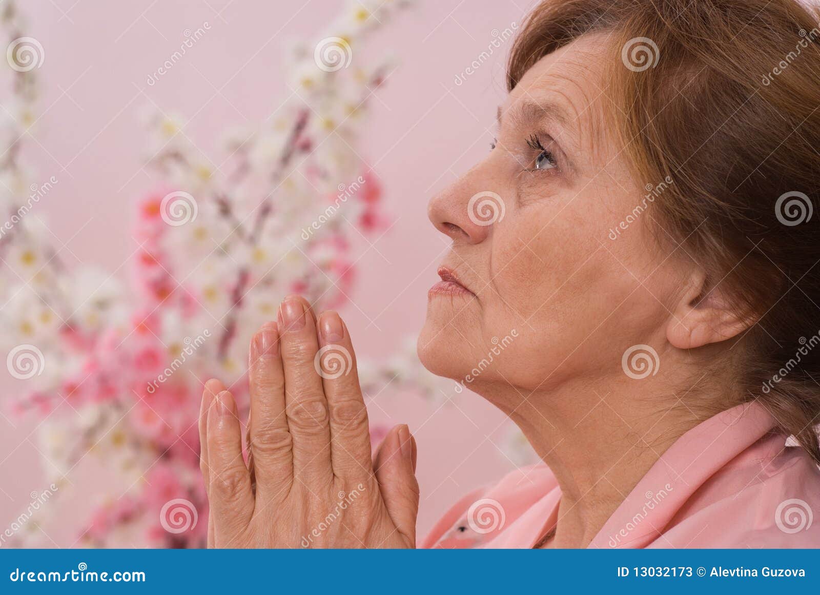 Woman sitting and praying stock image. Image of dream - 13032173