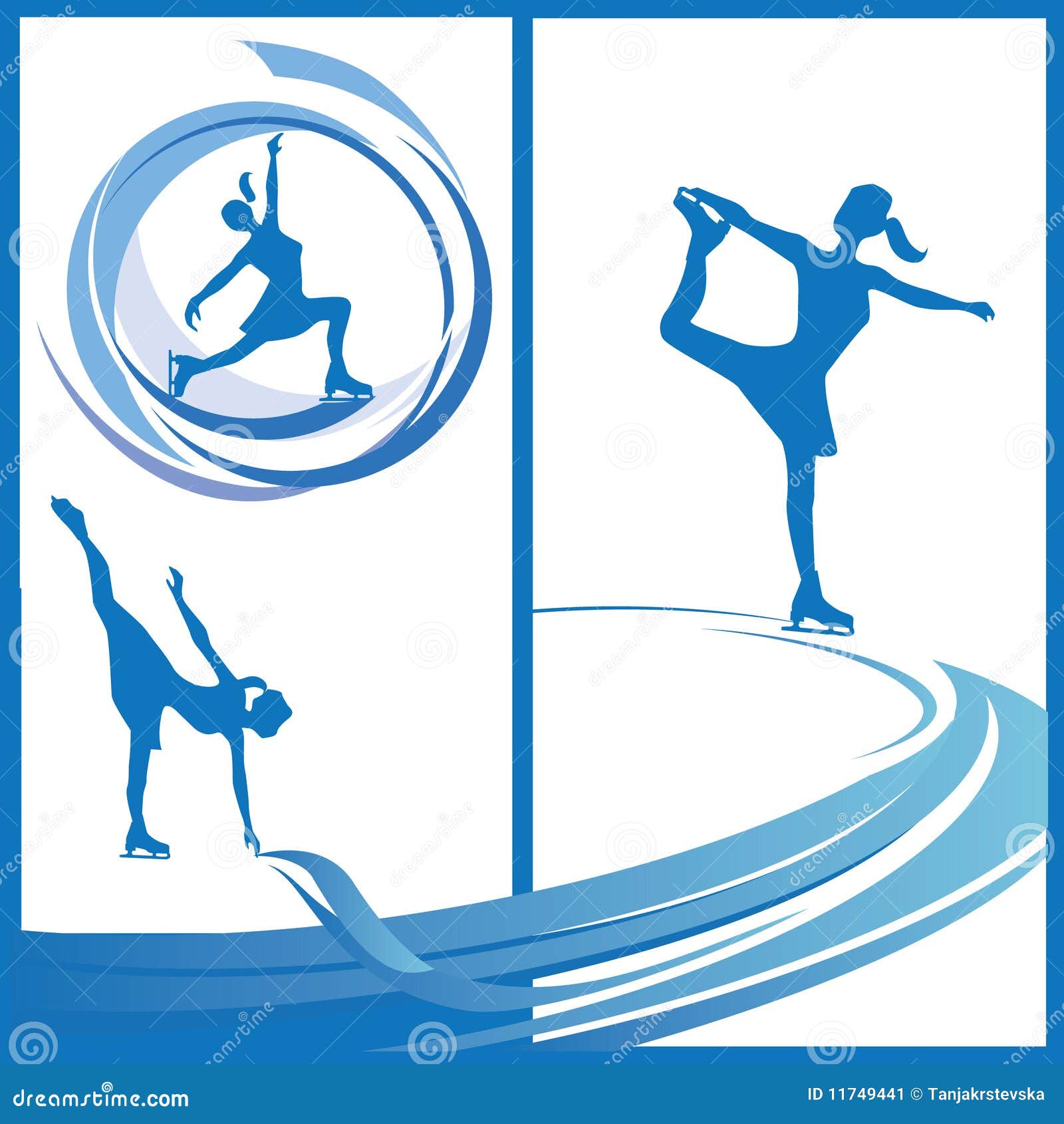 Woman Skater, Vector Skating Stock Vector - Illustration of abstract ...