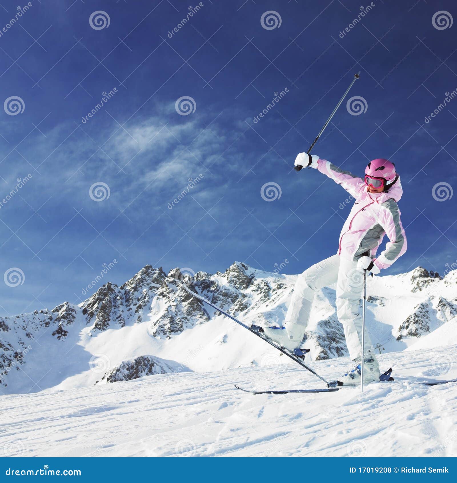 Woman skier stock photo. Image of france, relaxing, savoy - 17019208