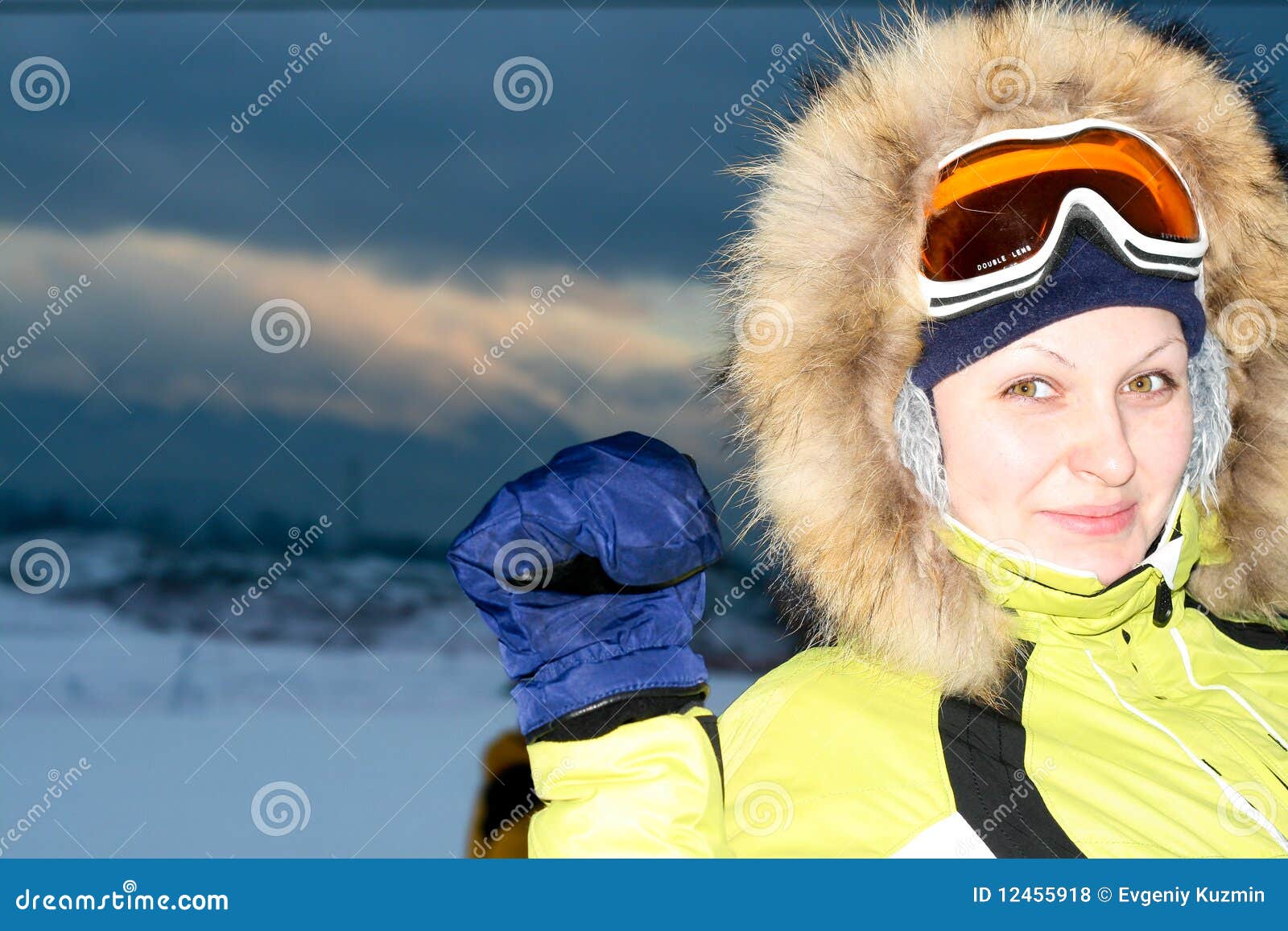 Woman skier portrait stock photo. Image of outdoor, face - 12455918
