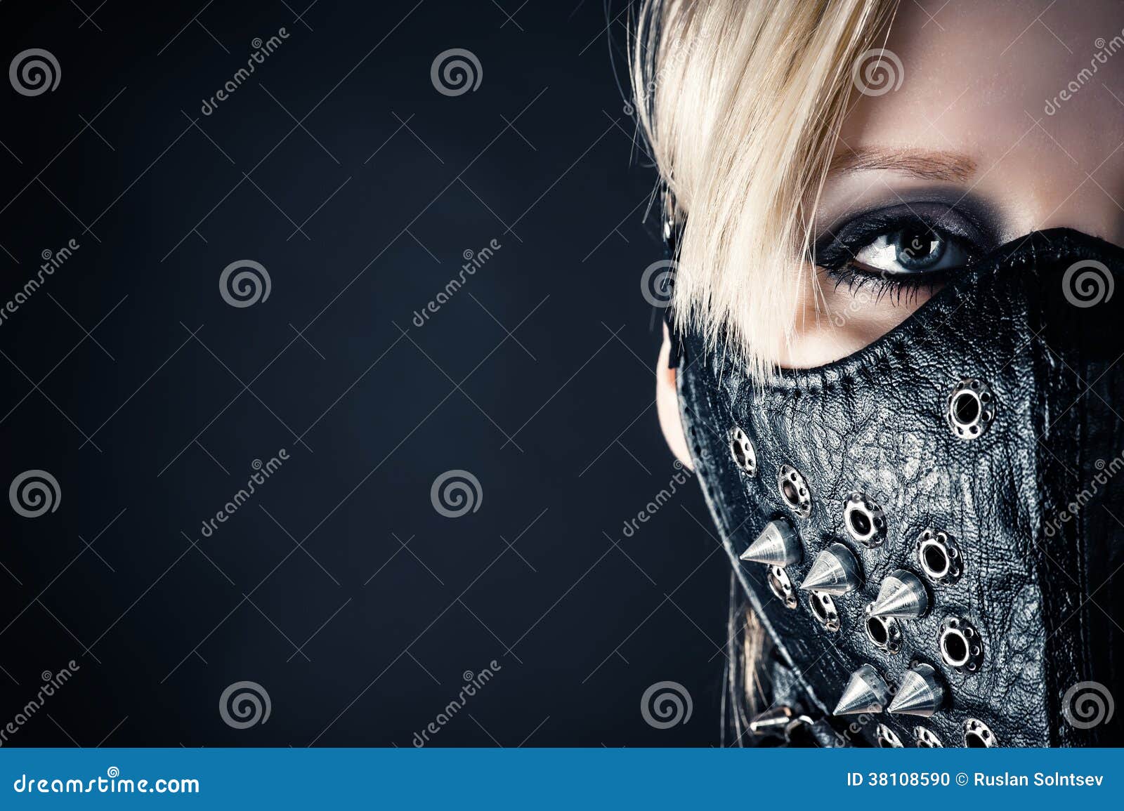 Woman Slave in a Mask with Spikes Stock Photo - Image of desire ...