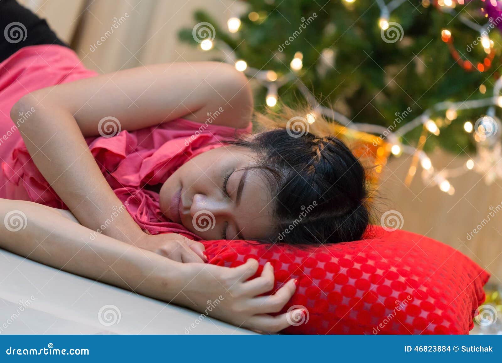 Woman Sleeping Alone in Home Stock Photo - Image of alone, lying: 46823884