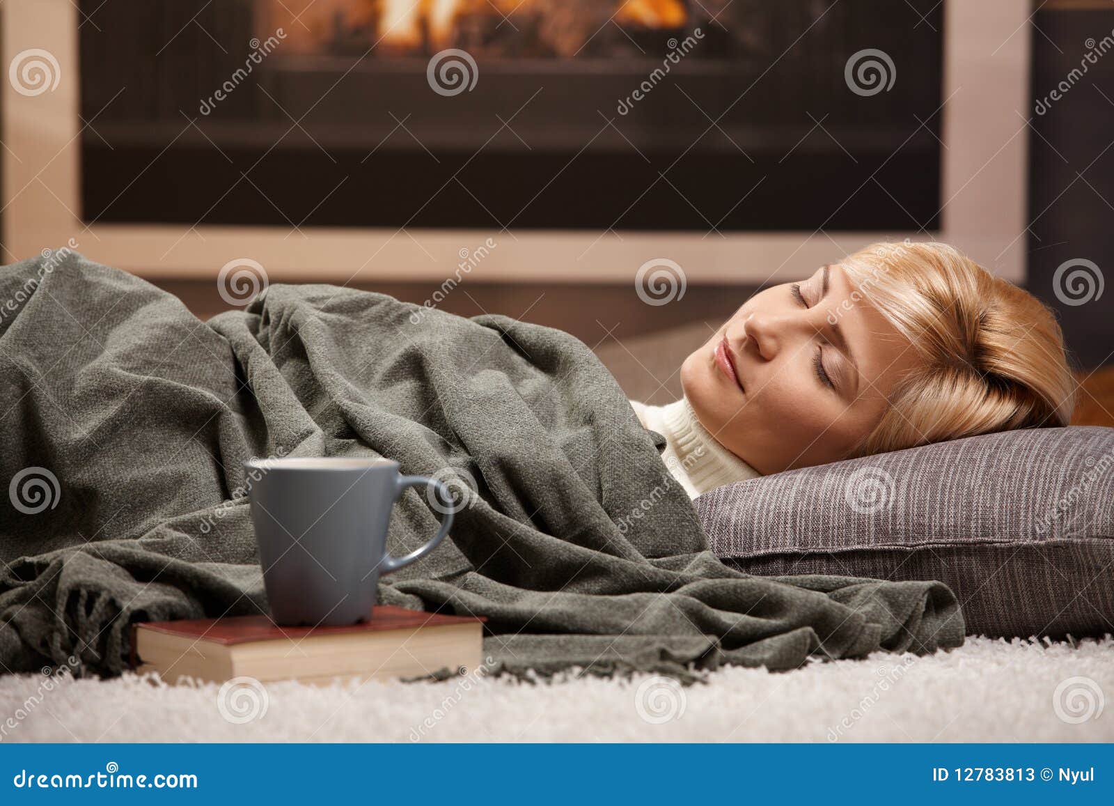 Sleeping In Front Of A Fire