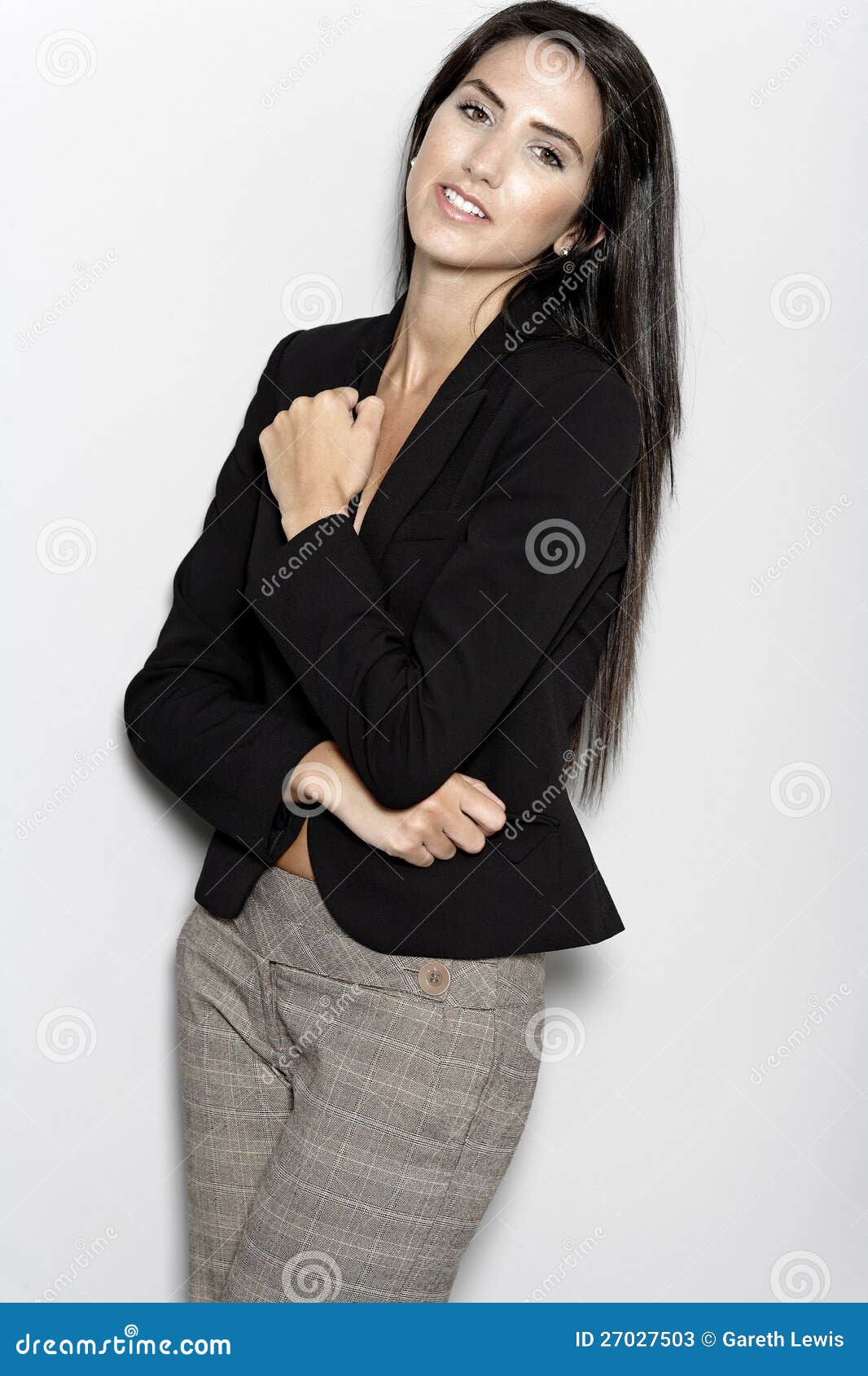 Woman in Smart Business Suit Stock Image - Image of caucasian, business ...