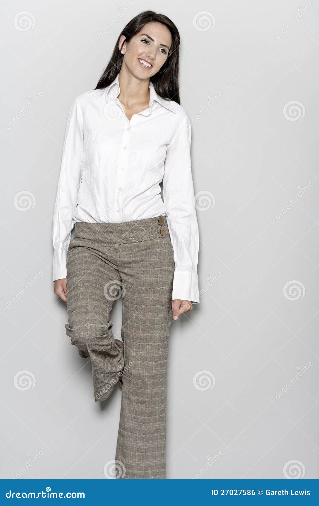 Woman in Smart Business Suit Stock Photo - Image of corporate, cheerful ...