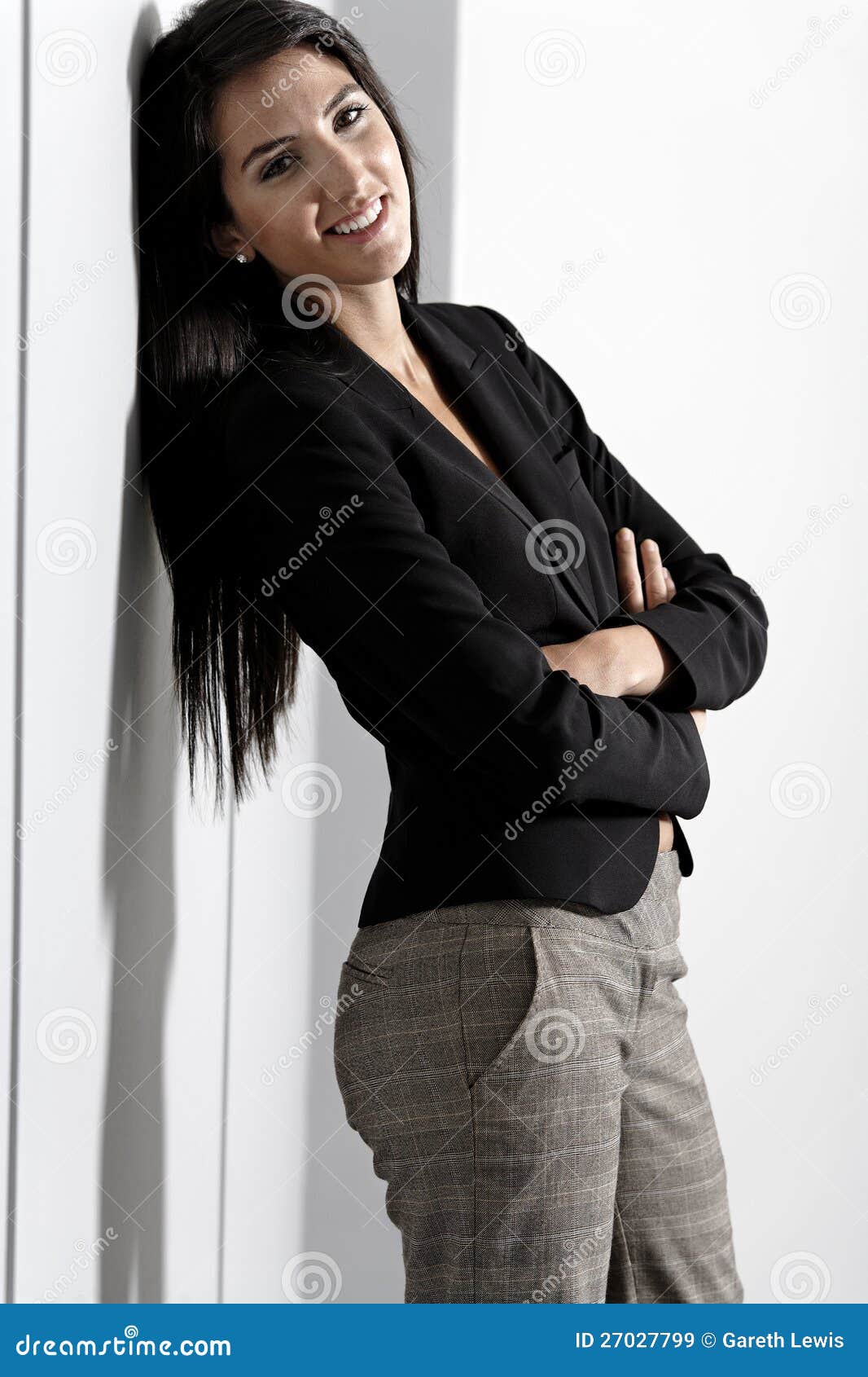 Woman in Smart Business Suit Stock Image - Image of female, cheerful ...