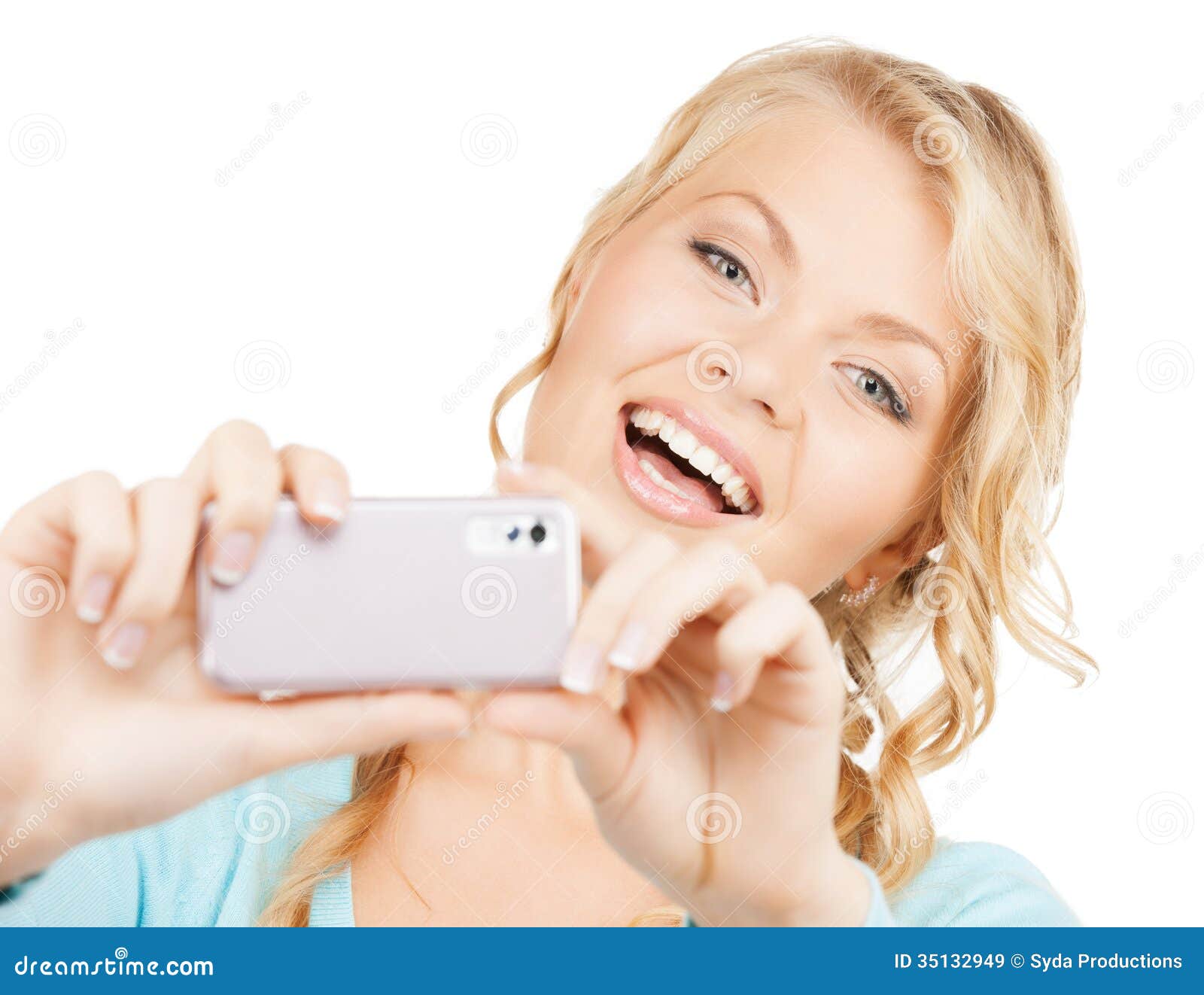 Woman with smartphone stock image. Image of phone, future - 35132949