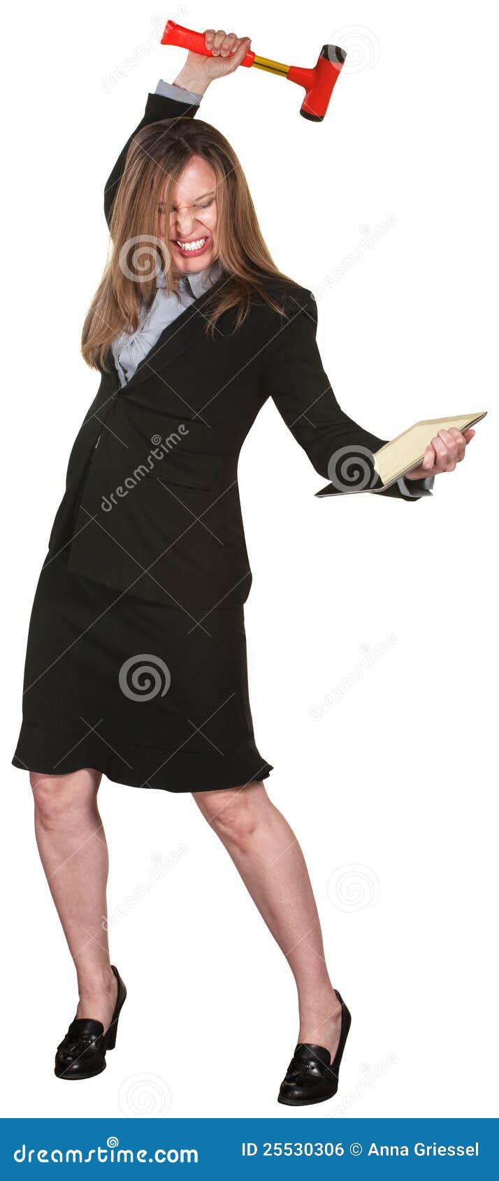 Woman Smashes Tablet stock photo. Image of adult, hispanic - 25530306