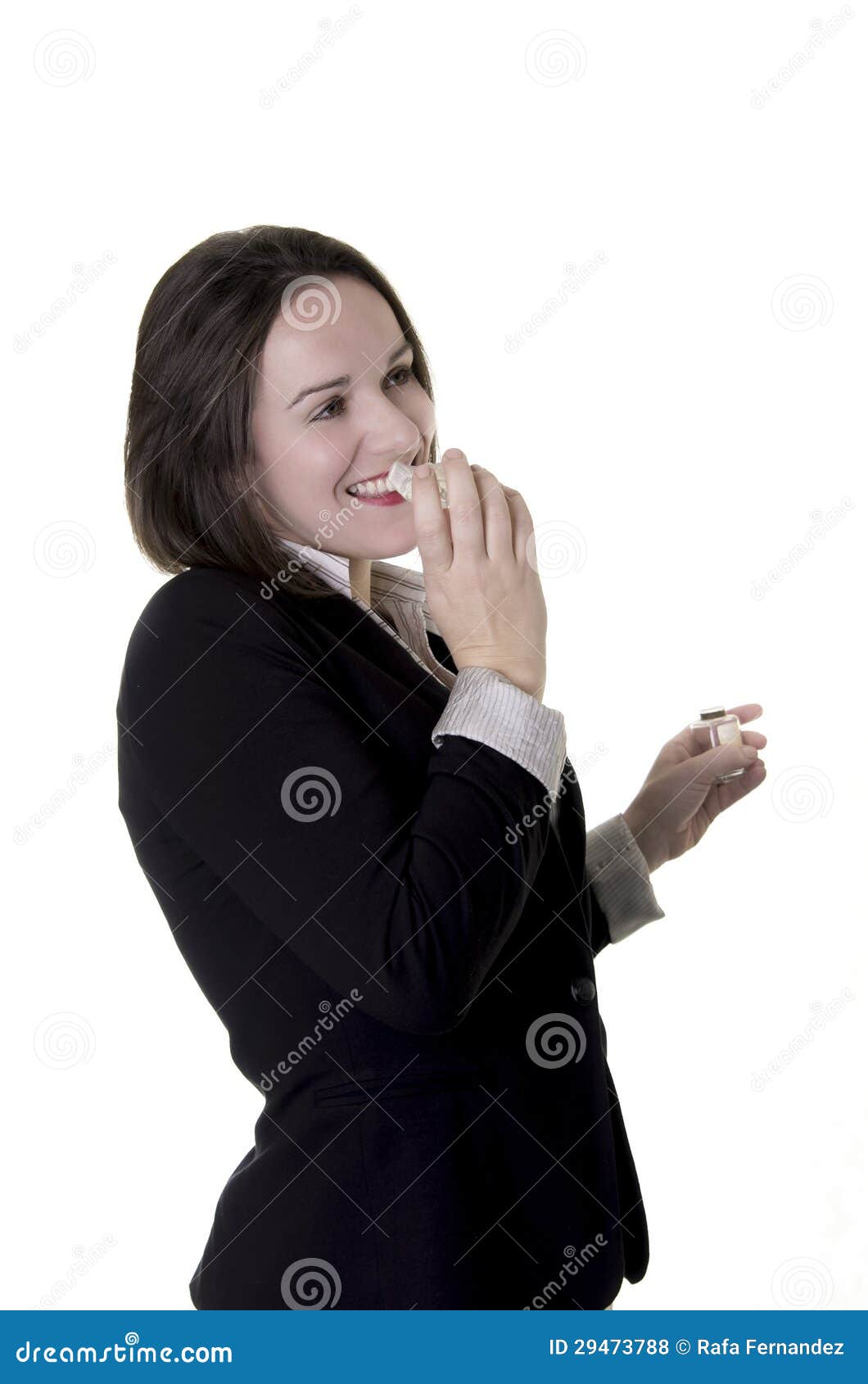 Woman smelling parfum stock photo. Image of beautiful - 29473788