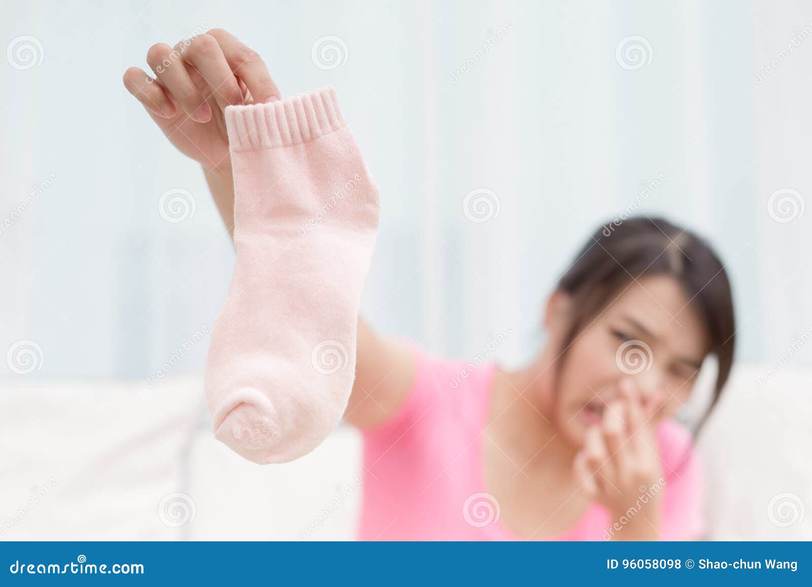 Woman With Smelly Socks Stock Photography | CartoonDealer.com #96244448