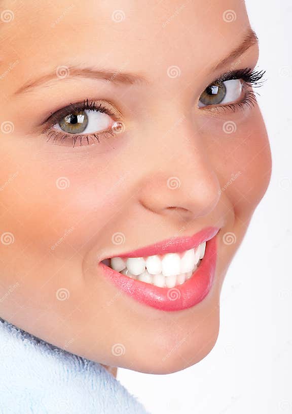 Woman Smile stock photo. Image of eyes, expression, teeth - 4386834