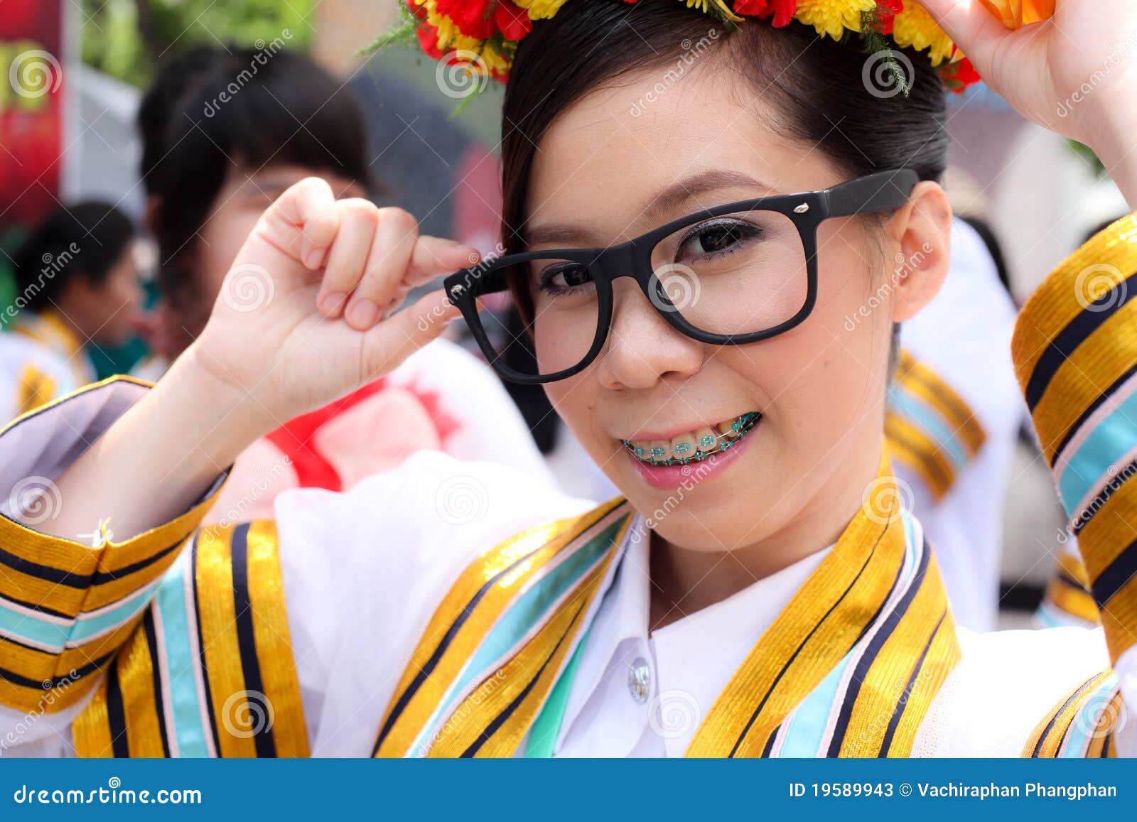 The Woman Smile in Congratulations Day . Stock Image - Image of joyful ...