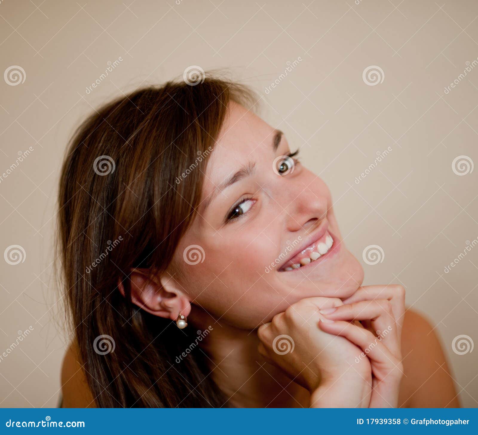 Woman smiles stock photo. Image of fresh, human, face - 17939358