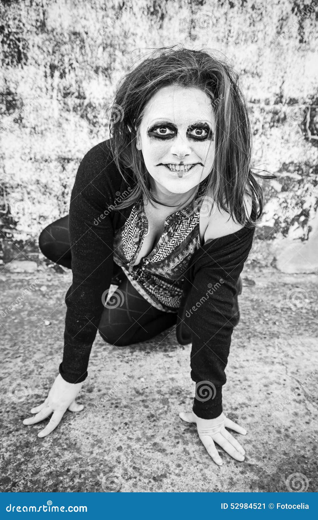 Woman smiles diabolical stock image. Image of look, model - 52984521