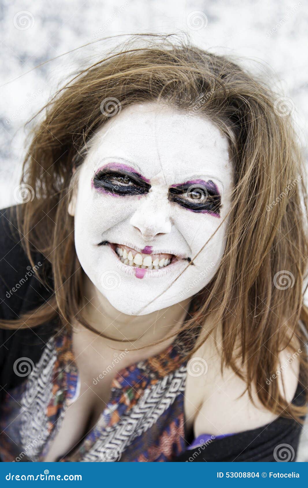 Woman smiles diabolical stock photo. Image of action - 53008804
