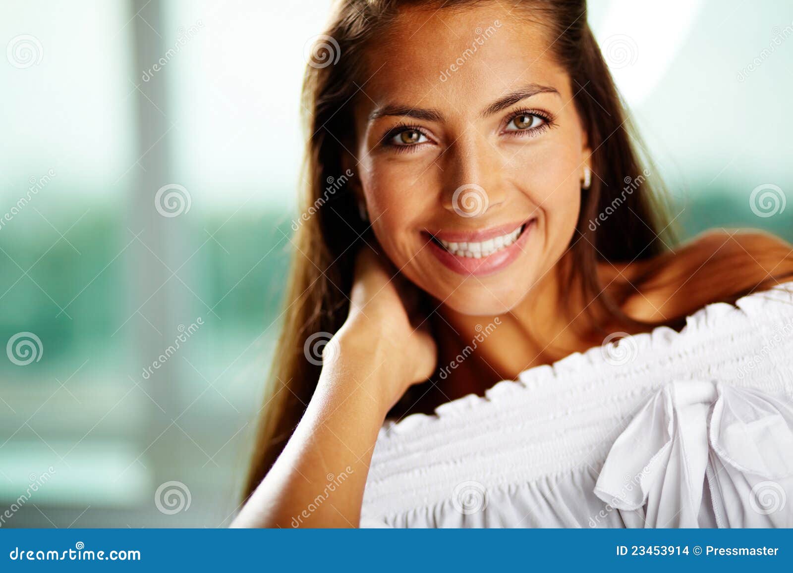 Woman smiling stock photo. Image of gorgeous, beautiful - 23453914