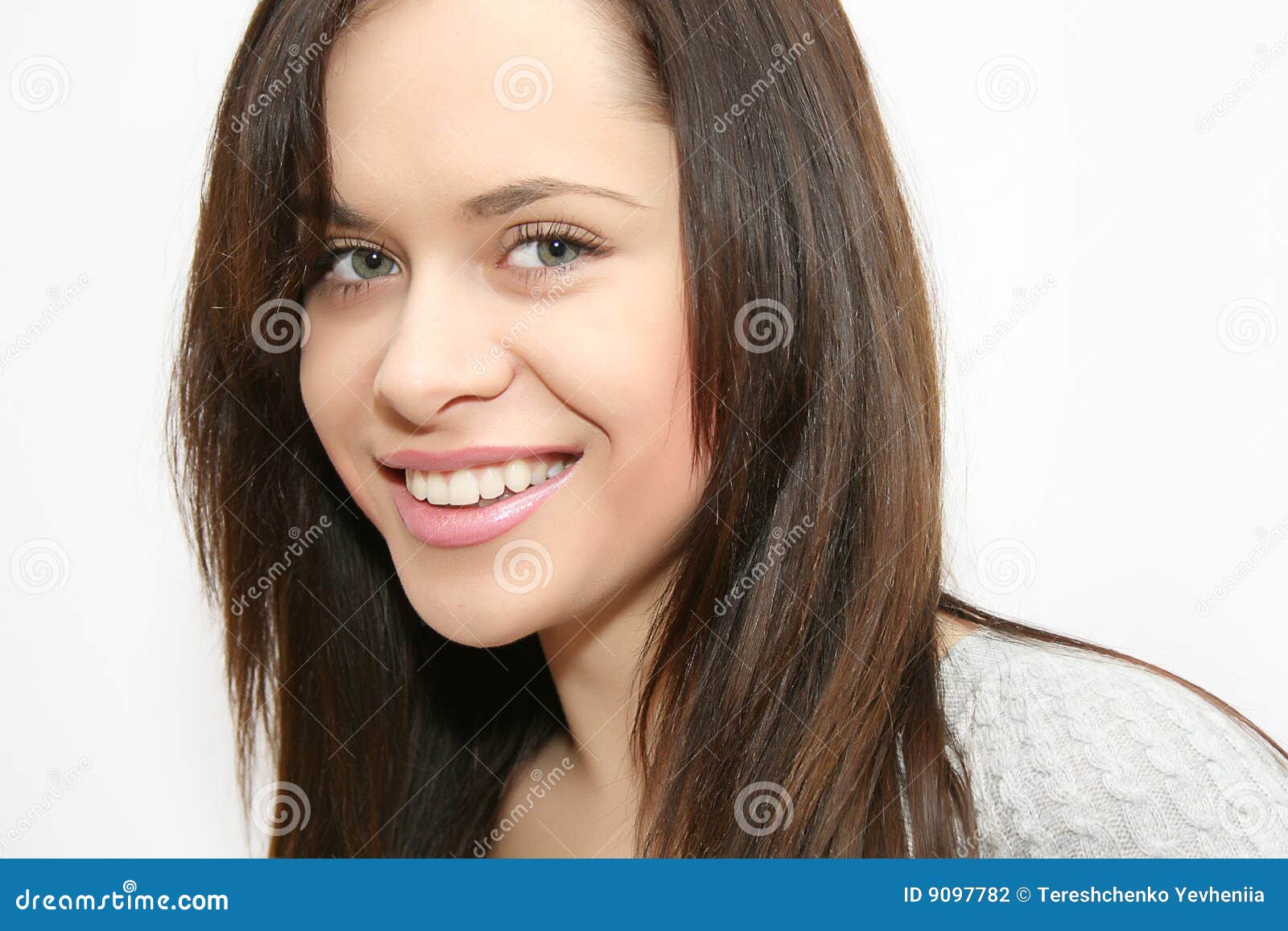 Woman smiling stock photo. Image of look, hand, single - 9097782