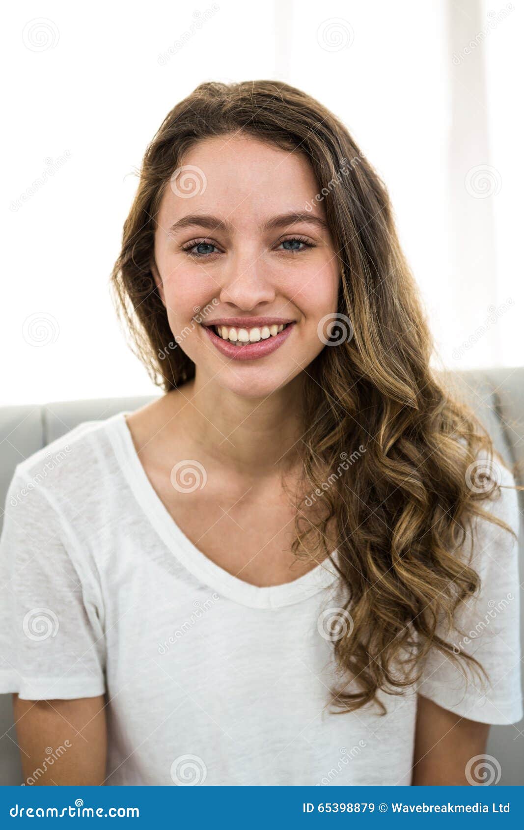 Woman Smiling at the Camera Stock Image - Image of female, enjoying ...
