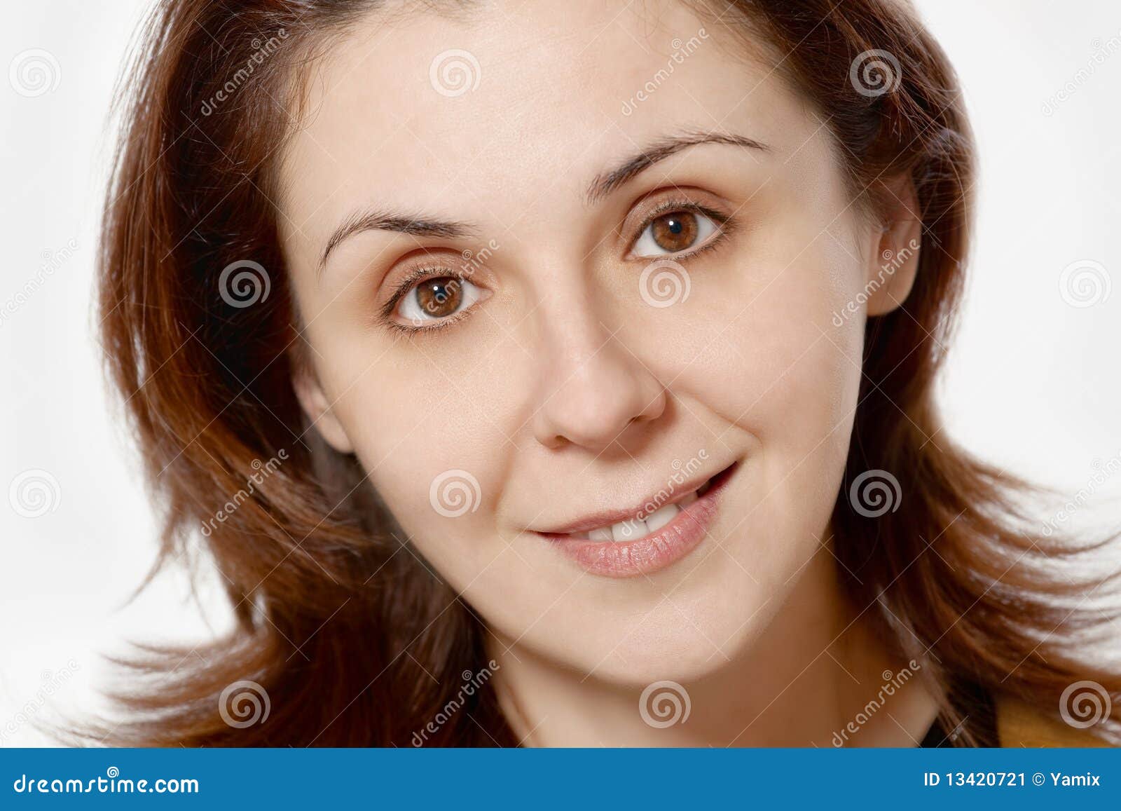 Woman smiling headshot stock image. Image of cheerful - 13420721