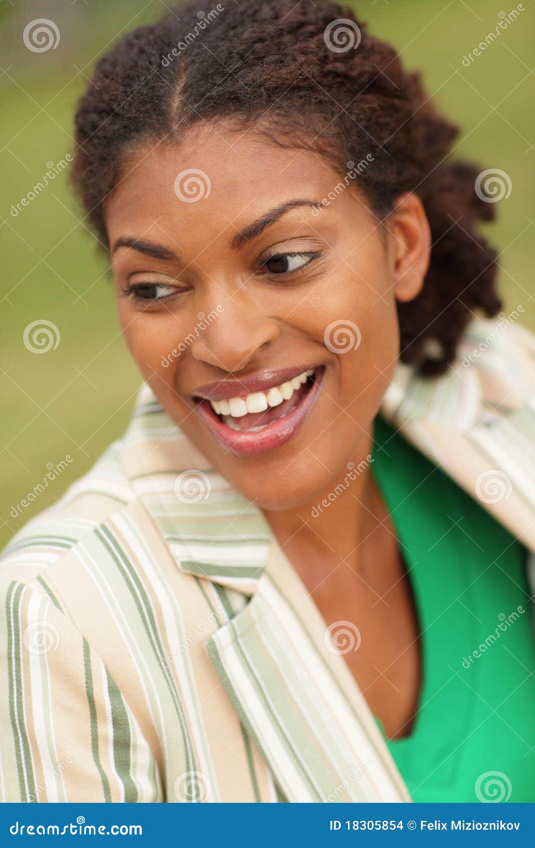 Woman Smiling Over Her Shoulder Stock Photo - Image of adult ...