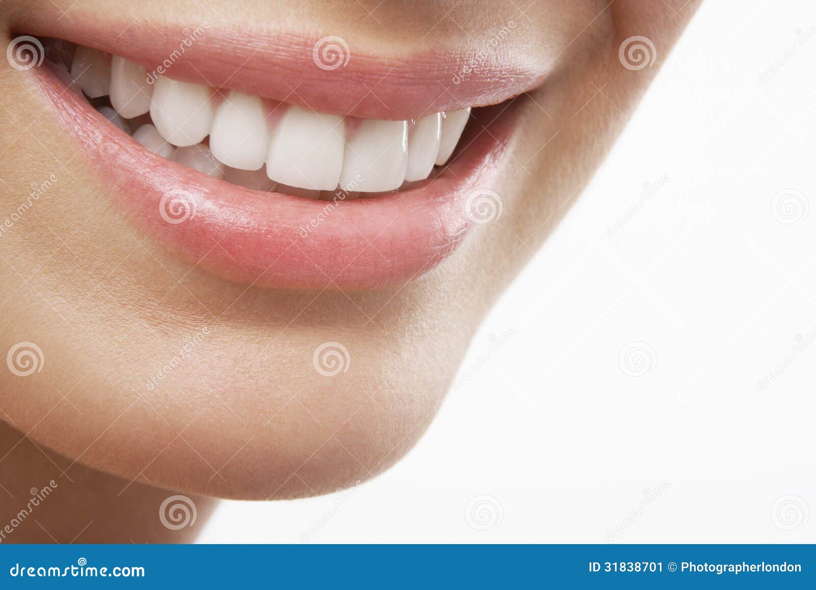 Woman Smiling with Prefect White Teeth Stock Image - Image of cropped ...