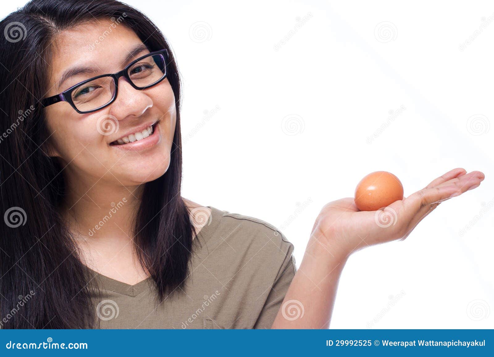 Woman and egg stock image. Image of concept, camera, smiling - 29992525
