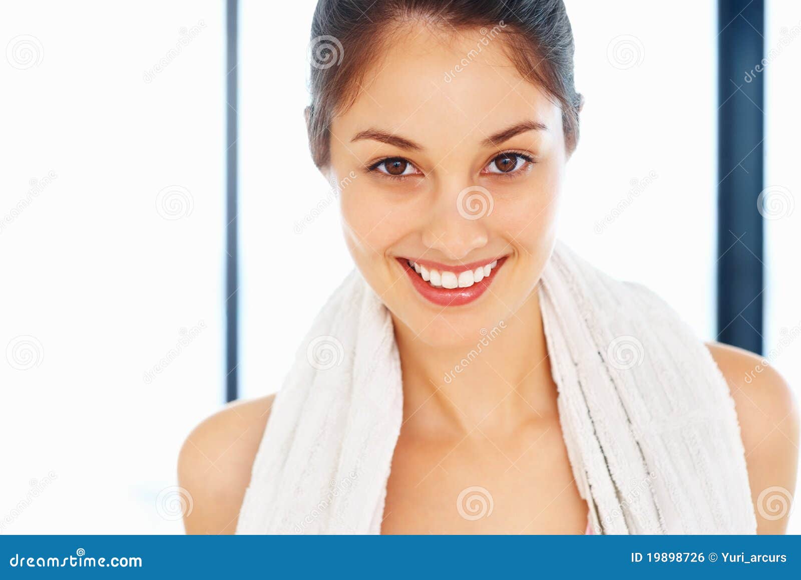 Woman Smiling after Workout Stock Photo - Image of gymnasium, healthy ...