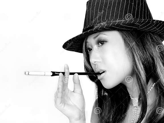 Woman smoking stock photo. Image of nicotine, smoke, makeup - 2060408