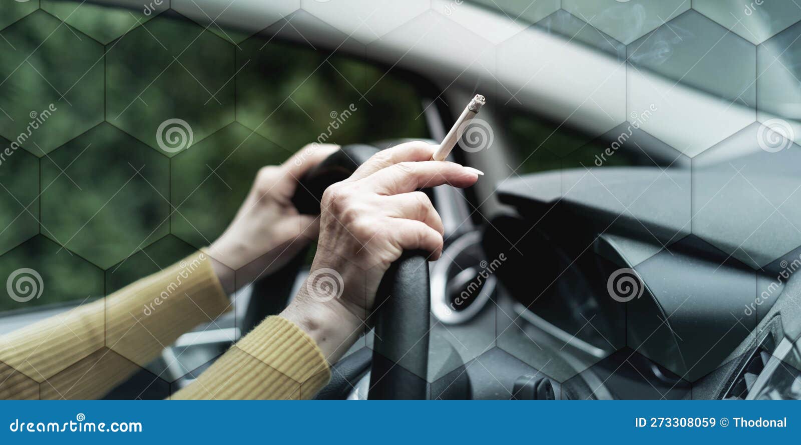 Smoking while Driving, Geometric Pattern Stock Image - Image of ...