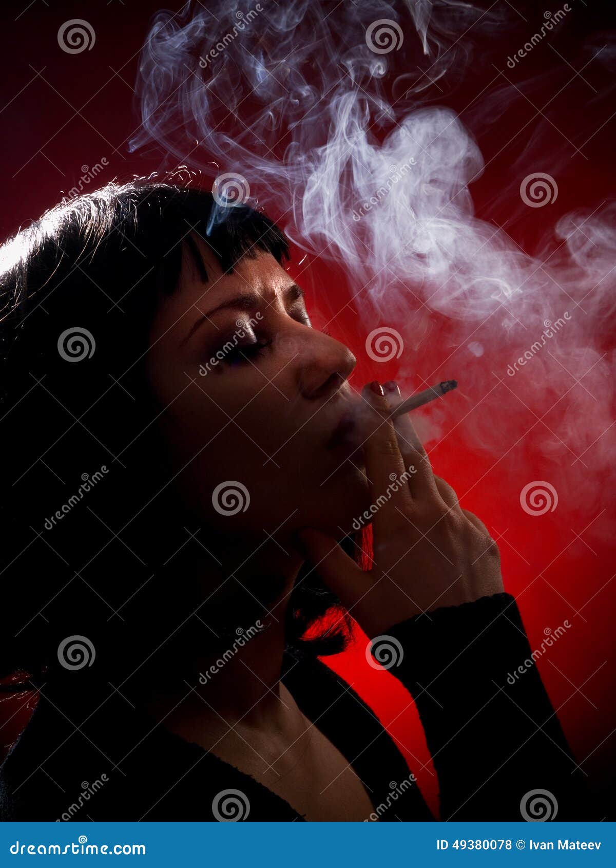 Woman smoking stock photo. Image of single, 1000007519 - 49380078