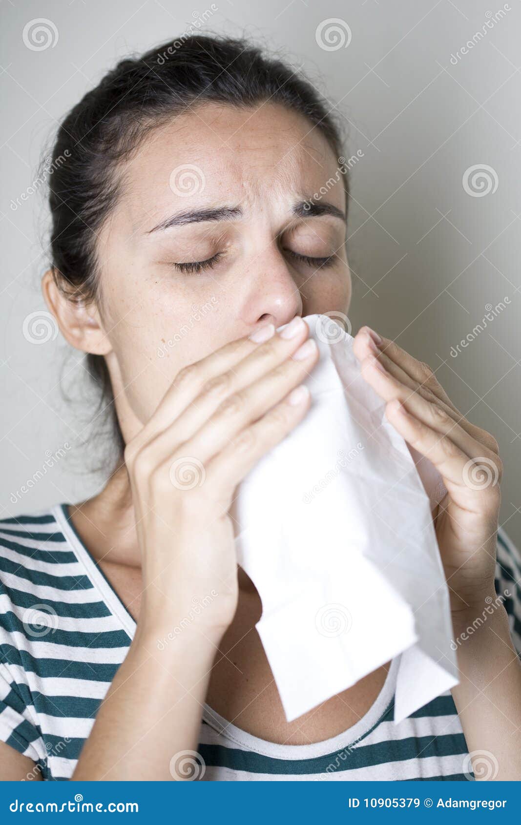 Woman Sneezing stock image. Image of latin, origin, h5n1 - 10905379