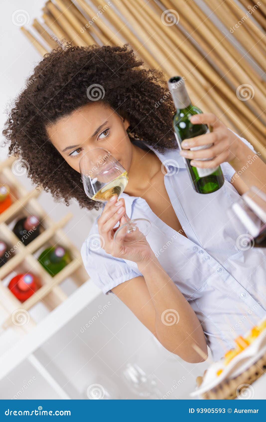 Woman Sniffing Red Wine in Glass Stock Image - Image of restaurant ...