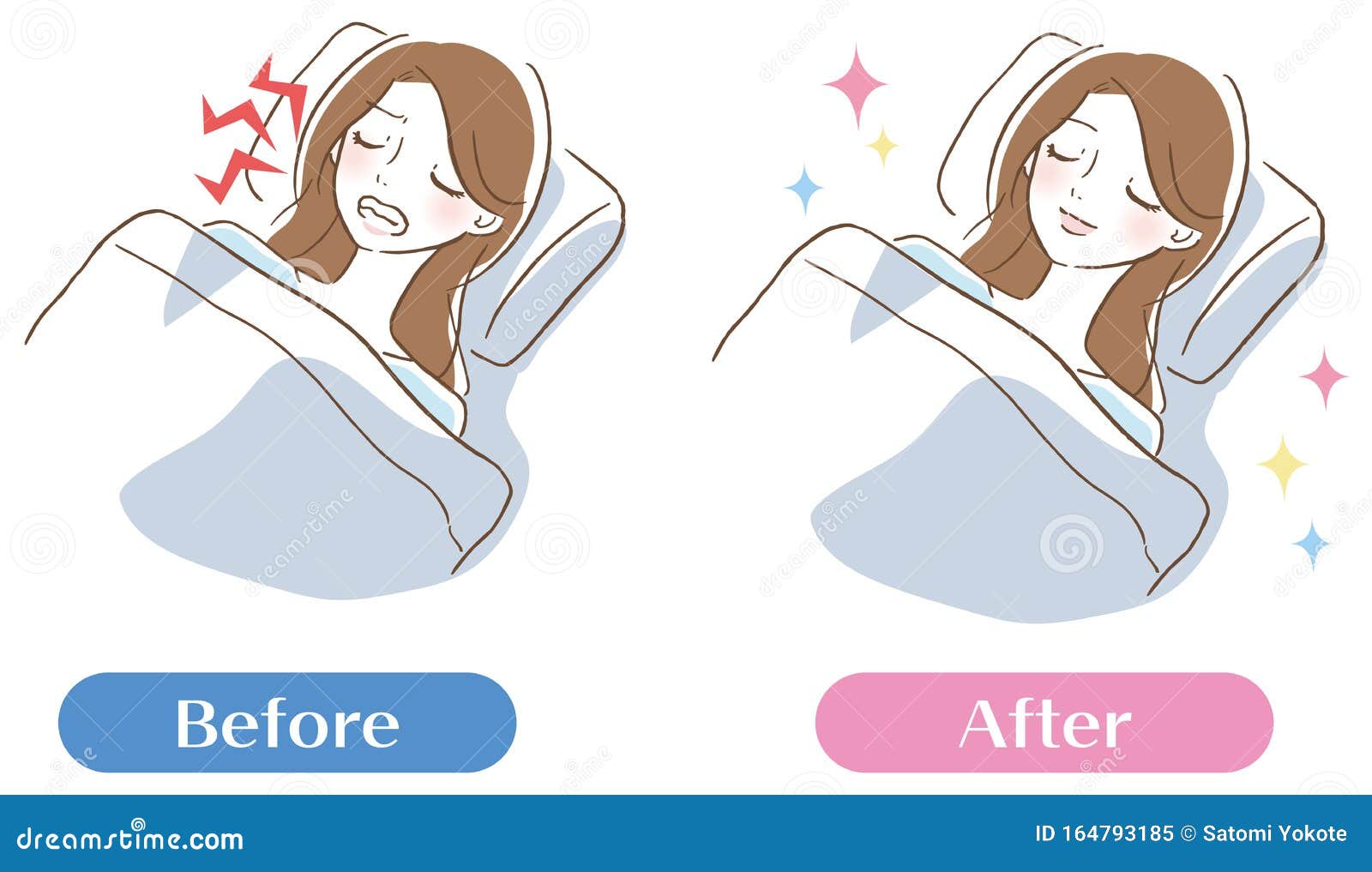 A woman snoring set stock vector. Illustration of clip - 164793185