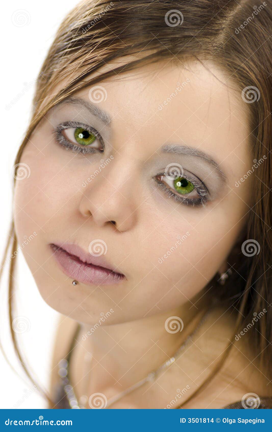 Woman with Snow on Eyelashes Stock Photo - Image of beauty, calm: 3501814