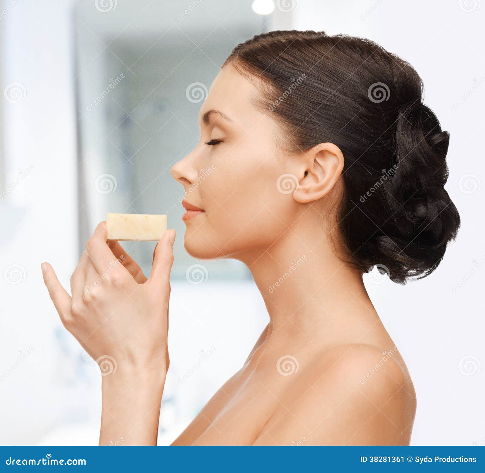 Woman with soap stock image. Image of happy, cleaning - 38281361