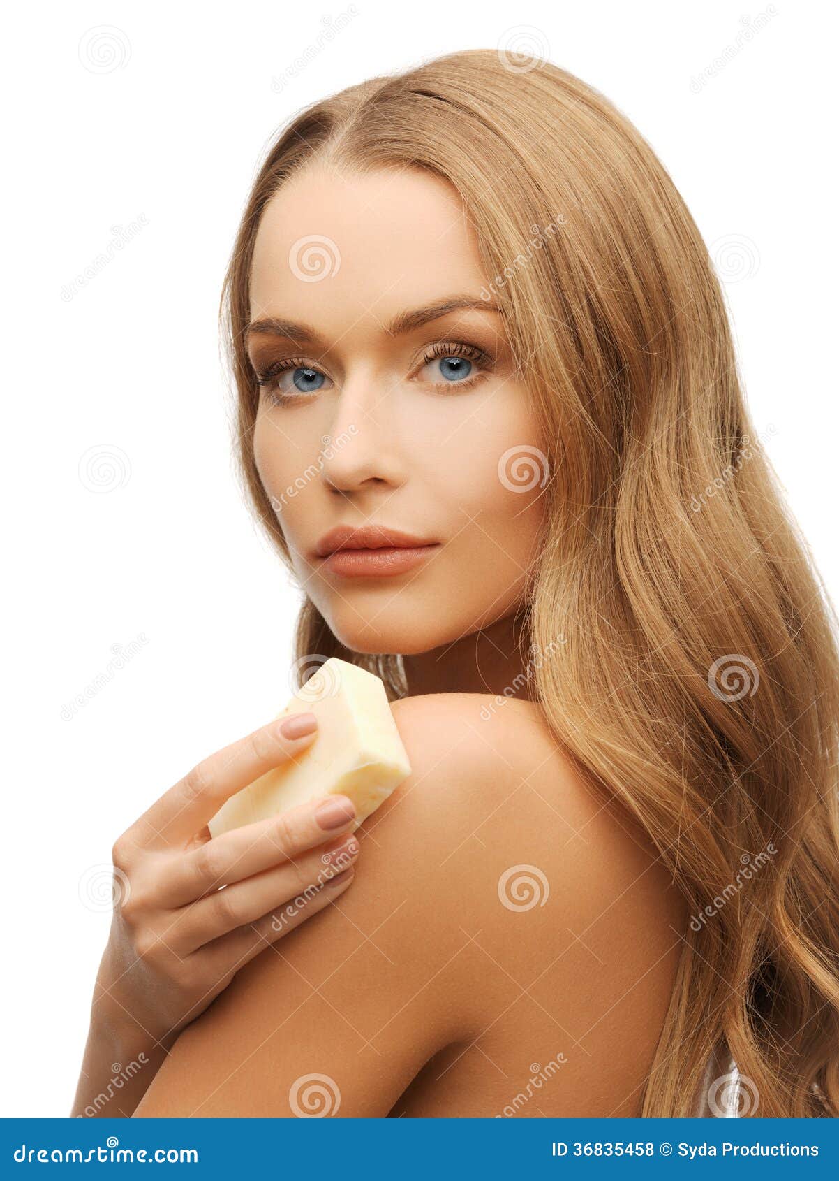 Woman with soap stock photo. Image of clean, pampering - 36835458