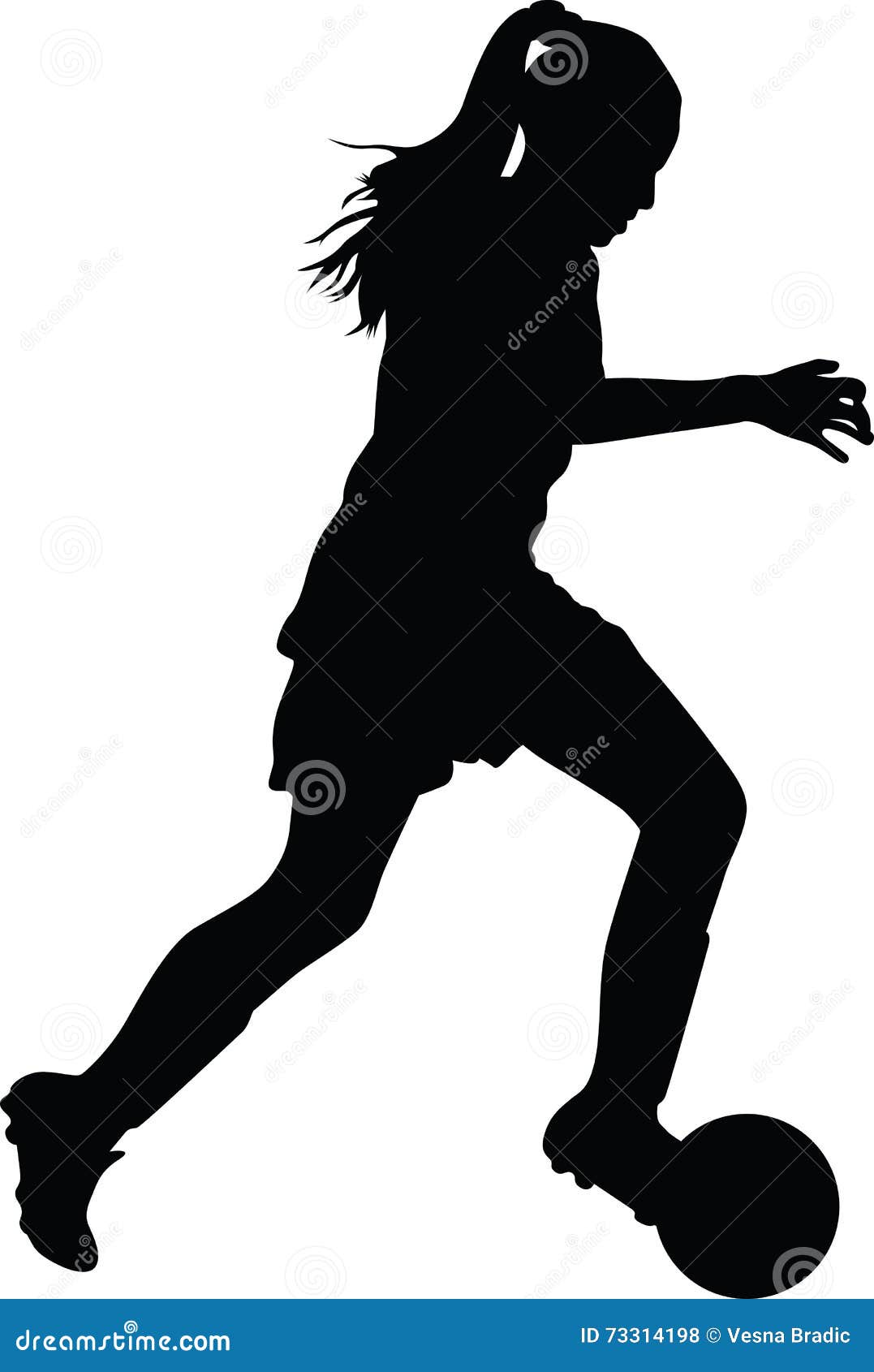 Woman Soccer Player Silhouette Stock Illustrations – 811 Woman Soccer ...
