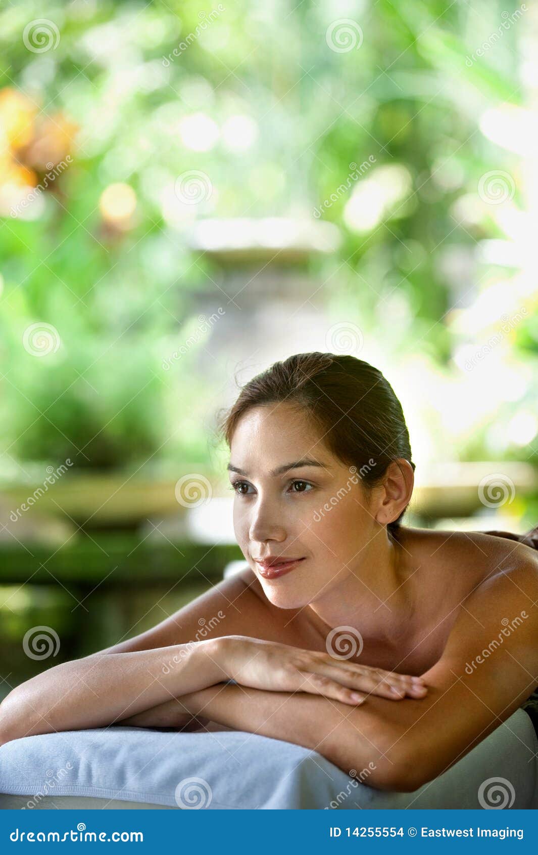 Woman at Spa stock photo. Image of looking, adult, back - 14255554
