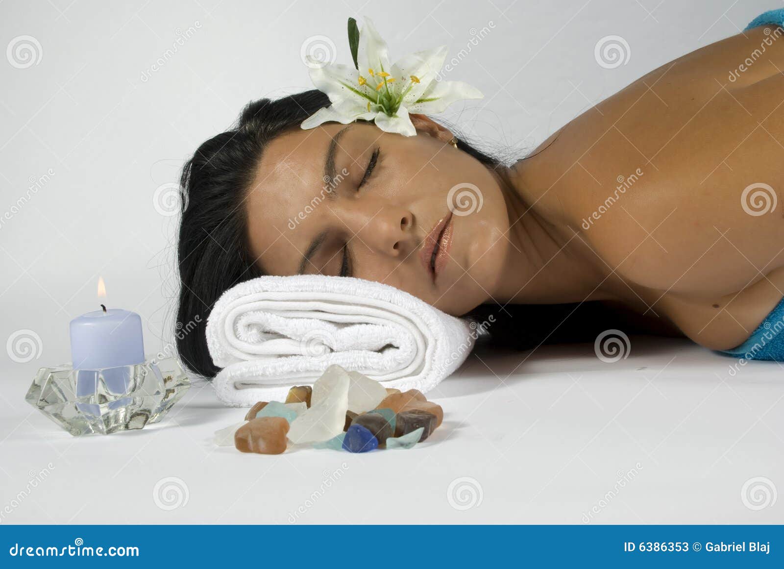 Woman at spa massage stock image. Image of health, clean - 6386353