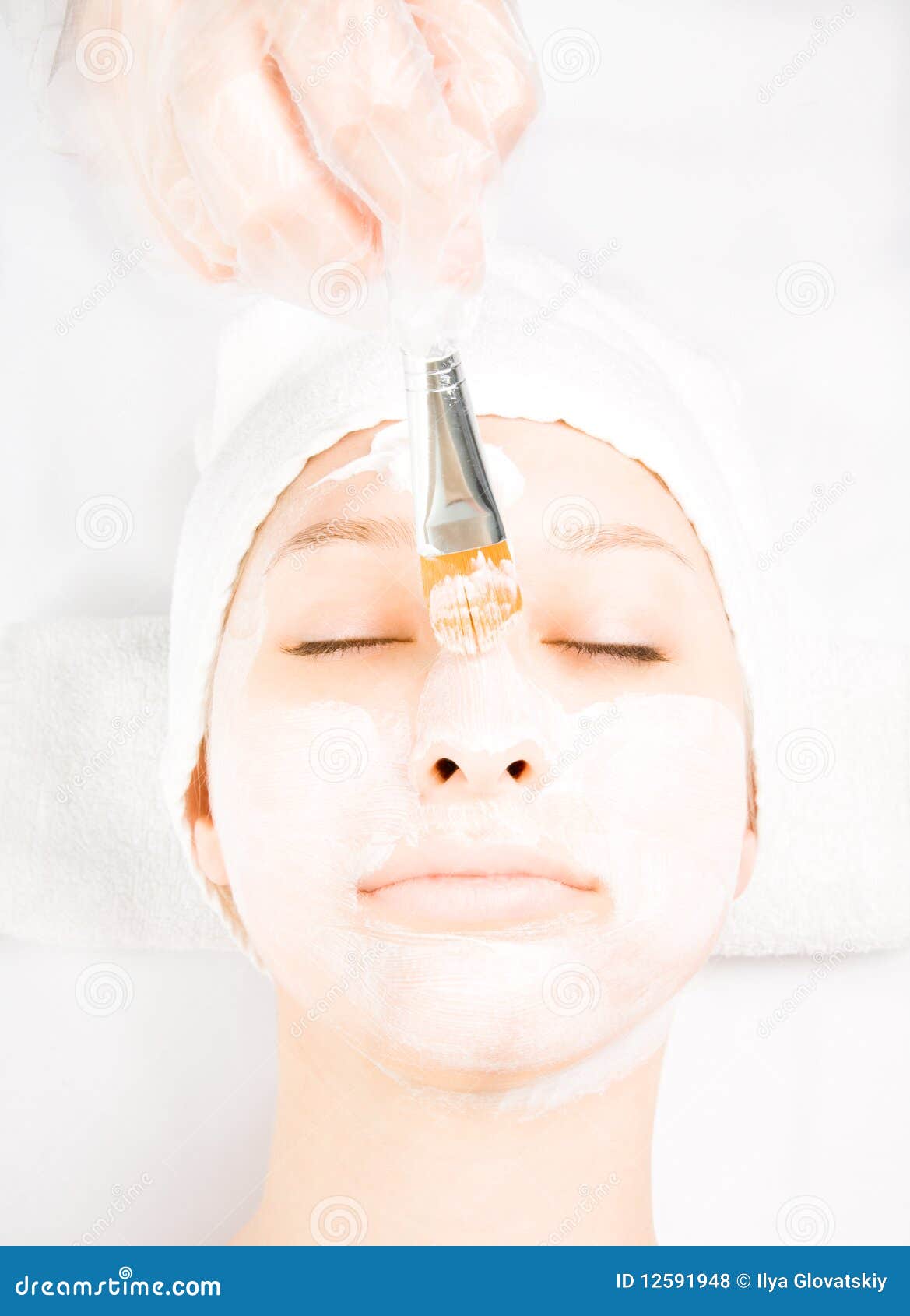 Woman at spa procedures stock photo. Image of lying, harmony - 12591948