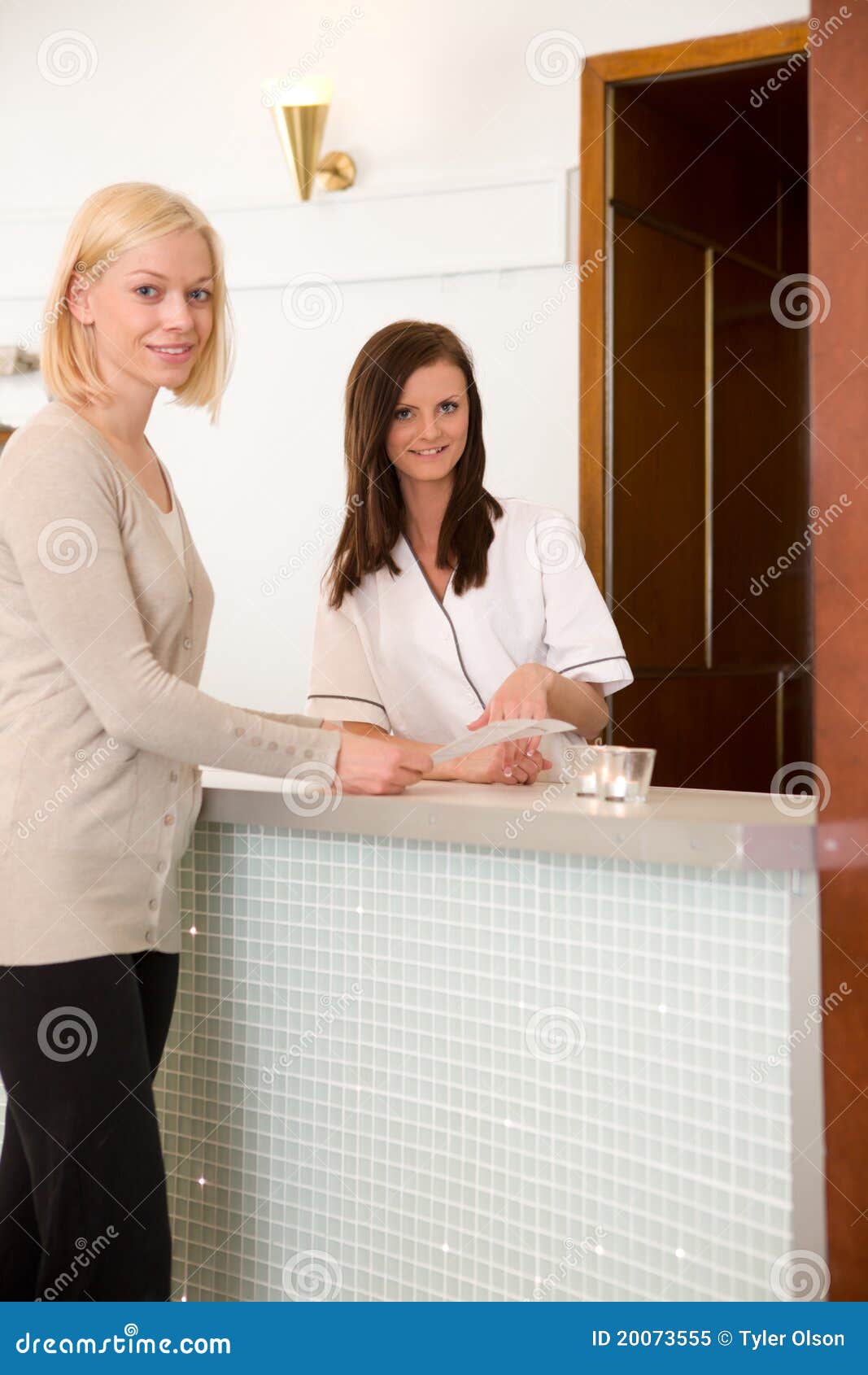 Woman in Spa Reception stock image. Image of lifestyle - 20073555