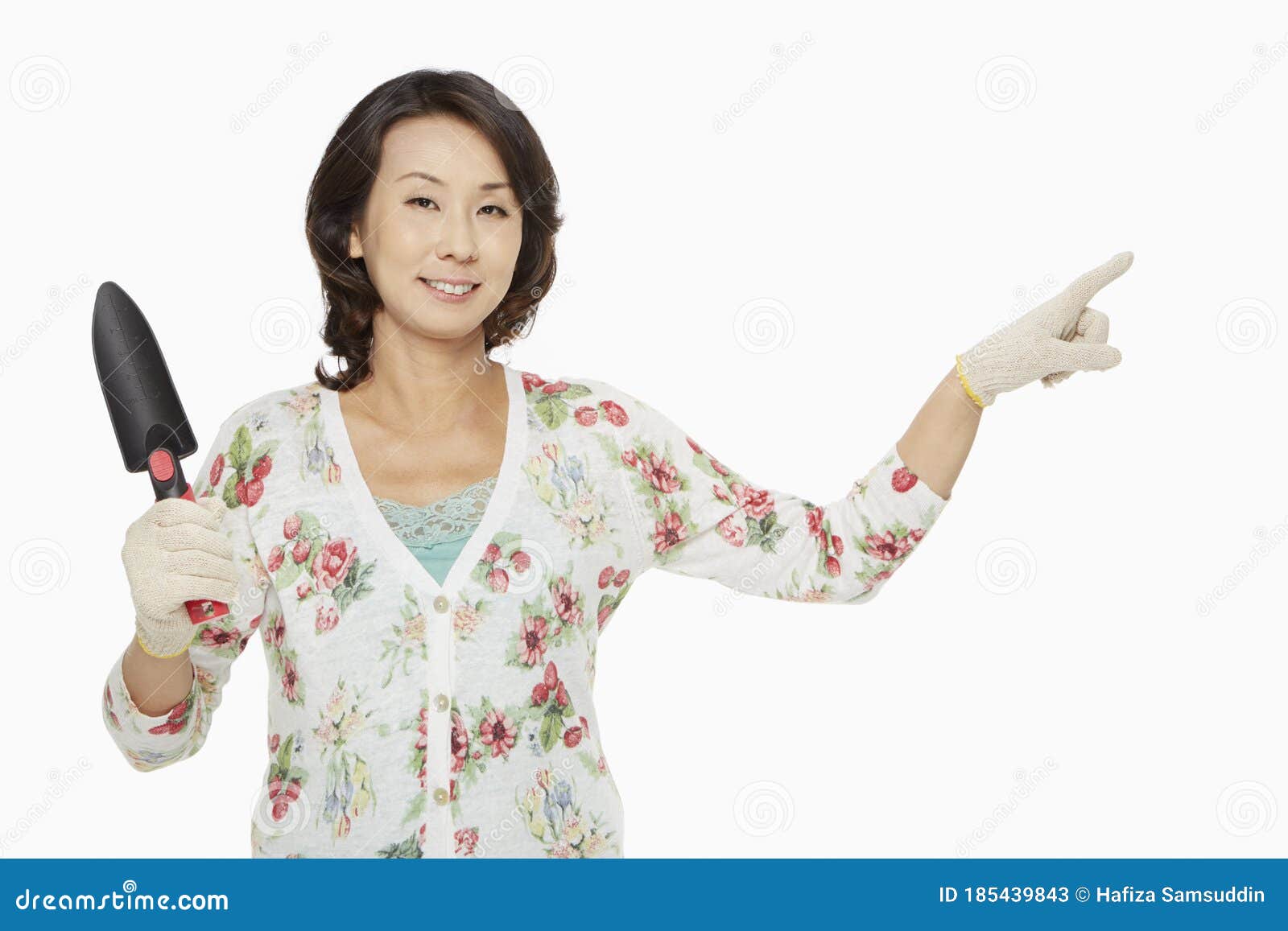 Woman with Spade Showing Hand Gesture Stock Image - Image of hobbies ...