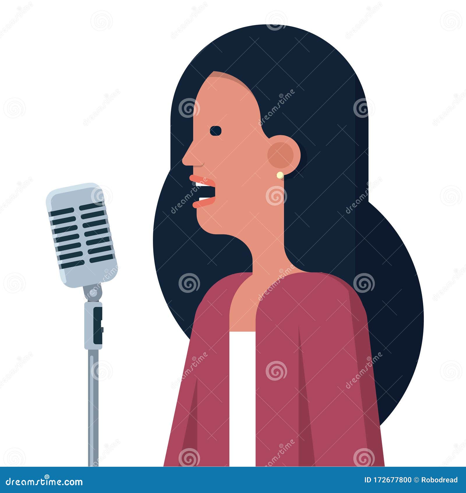 Woman Speaking Up With Megaphone Vector Concept. Woman Rights ...