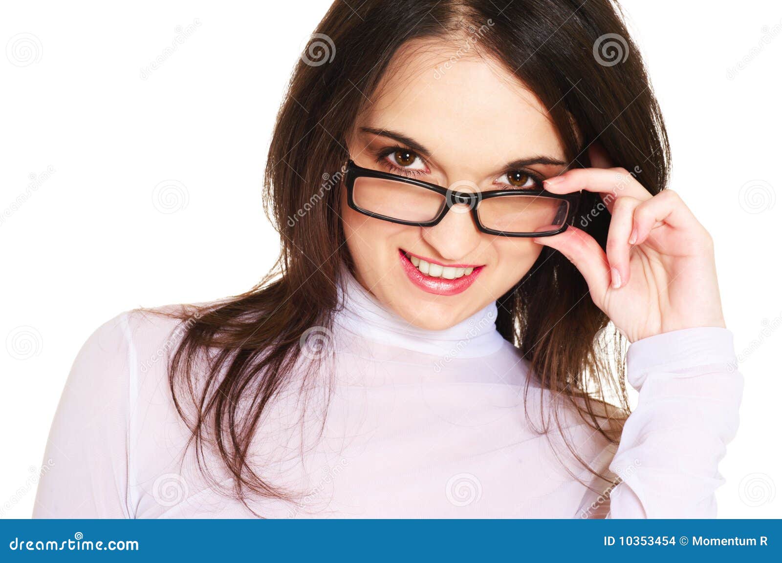 Woman with spectacles stock photo. Image of beauty, hair - 10353454