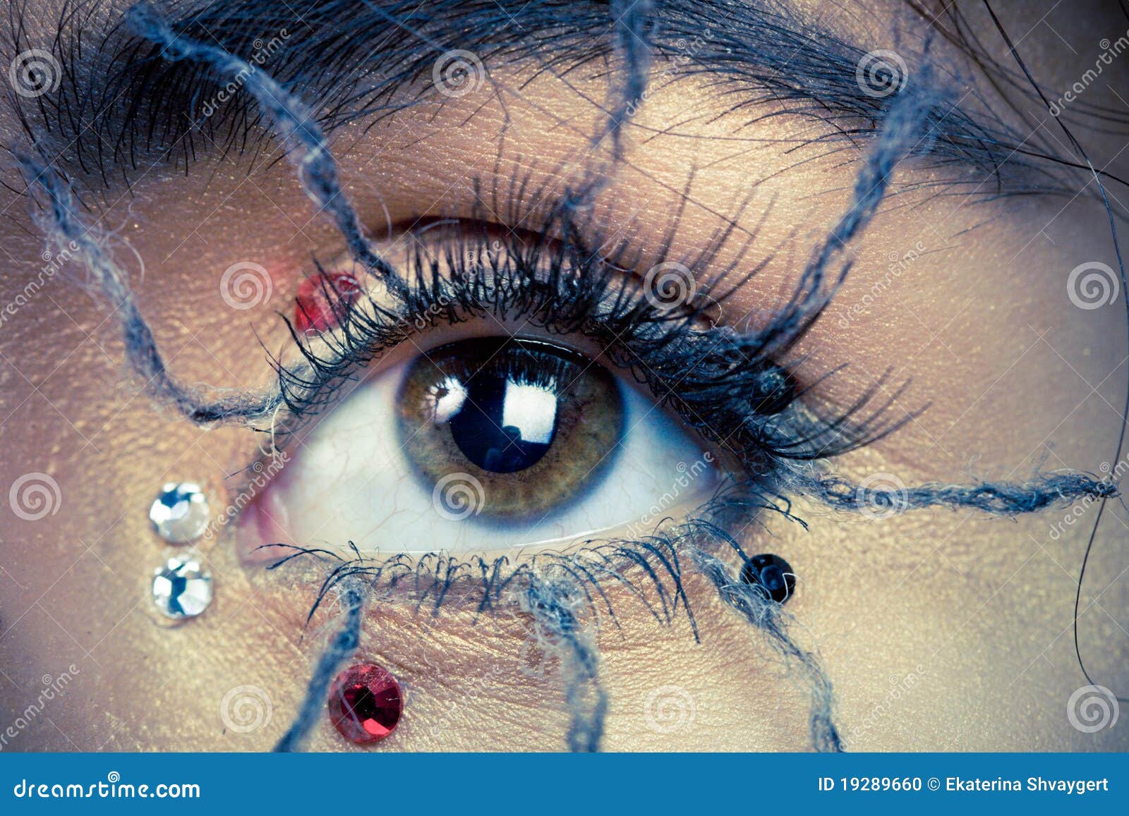 Woman with spider cobweb stock photo. Image of unusual - 19289660
